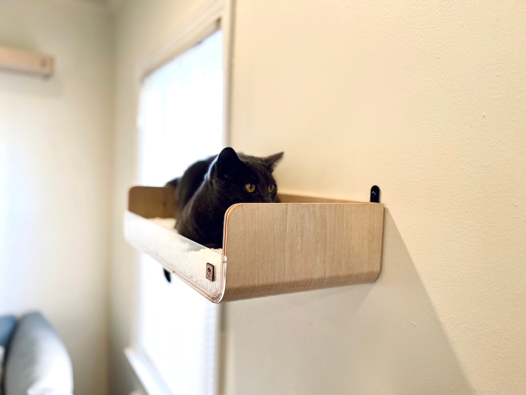 Modern Wall Mounted Cat Shelf, Cat Climbing Shelf - Etsy