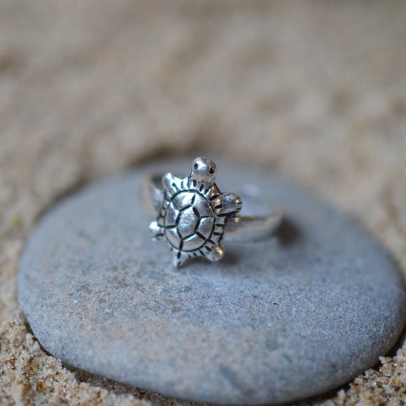 Sterling Silver 925 Adjustable Turtle Toe Ring - Etsy