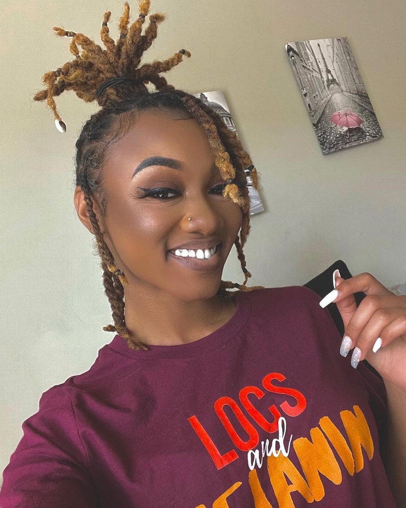 LOCS and MELANIN Dreadlocks Shirt Loc Shirt, Black Woman Shirt, Loc ...