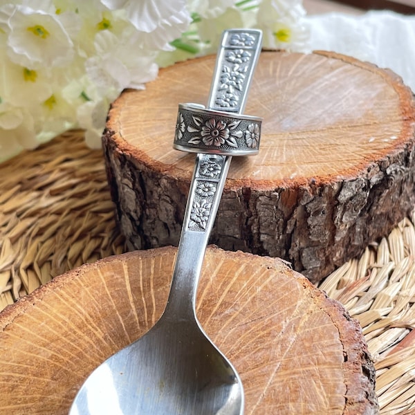 Floral Spoon Ring - Etsy