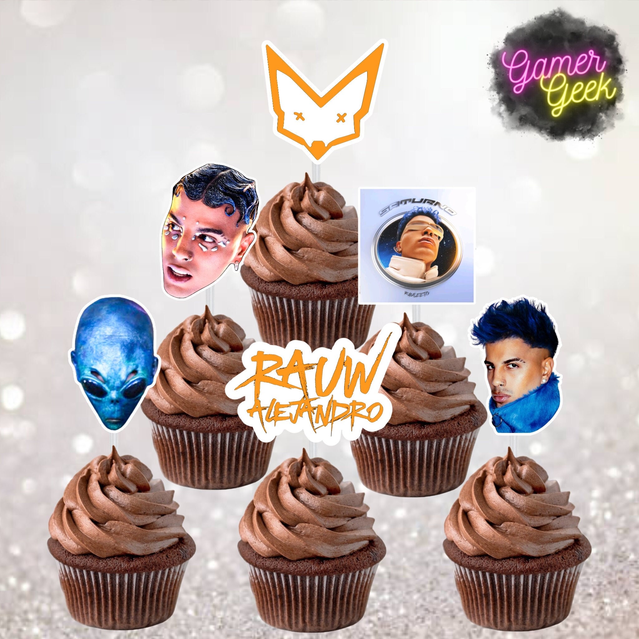 Saturno | Rauw Alejandro Inspired | Cupcake Toppers | Party Supplies ...