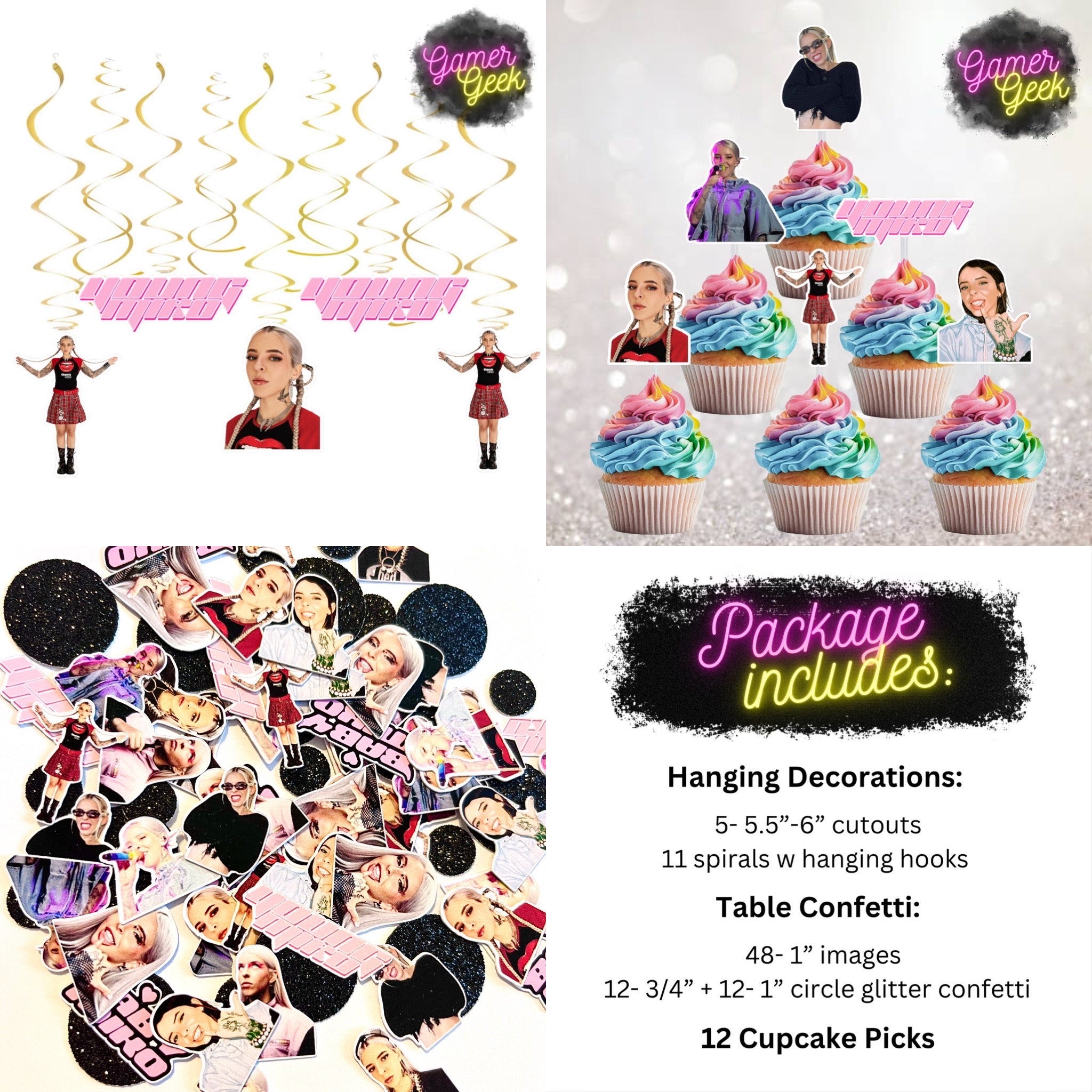 Young Miko Baby Miko Inspired Party Decorations Set Table Confetti ...