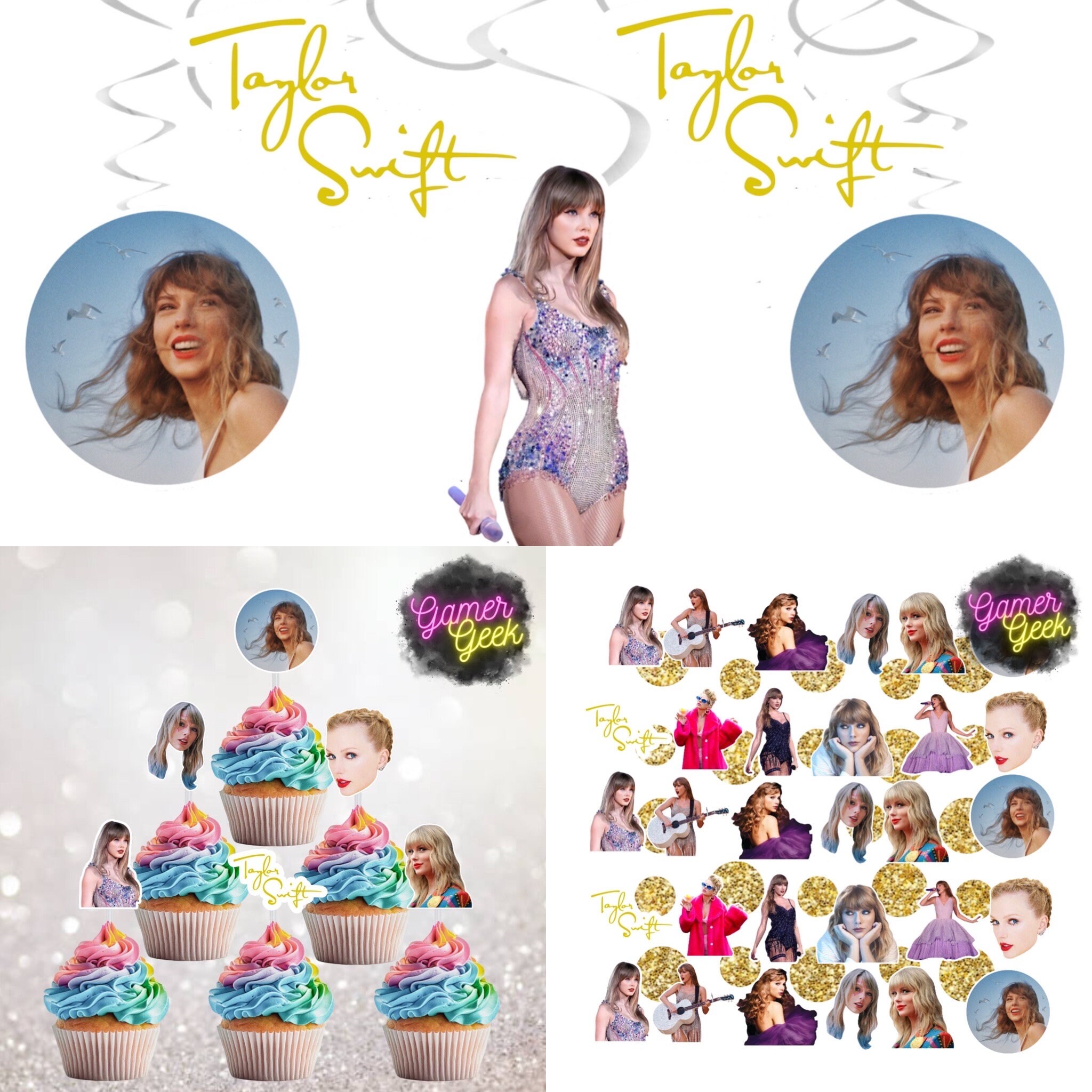 Swifty 1989 Inspired Party Decorations Set | Eras Tour | Table Confetti ...