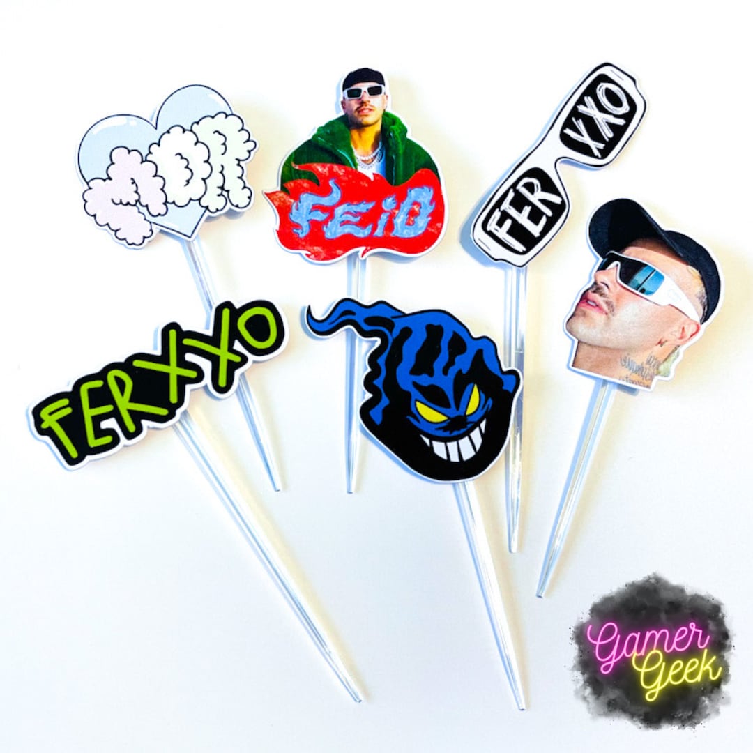 Feid Ferxxo Inspired Cupcake Toppers Party Supplies - Etsy
