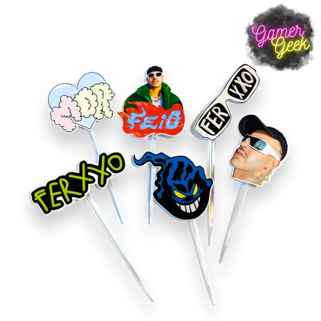 Feid Ferxxo Inspired Cupcake Toppers | Party Supplies | Cupcake Picks ...