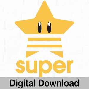 Super Star Vector, SVG and PNG Files, Clip Art, 3 Simple Layers - Etsy