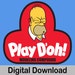 Homer Play Doh Clip Art, SVG and PNG Files, Cricut File. - Etsy