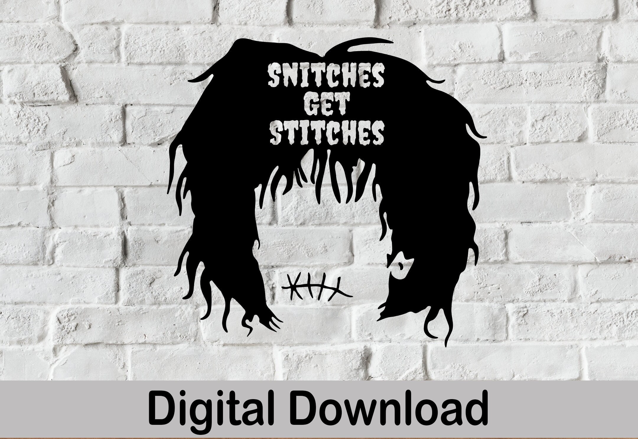 Hocus Pocus Billy Butcherson SVG: Snitches Get Stitches Cut File ...