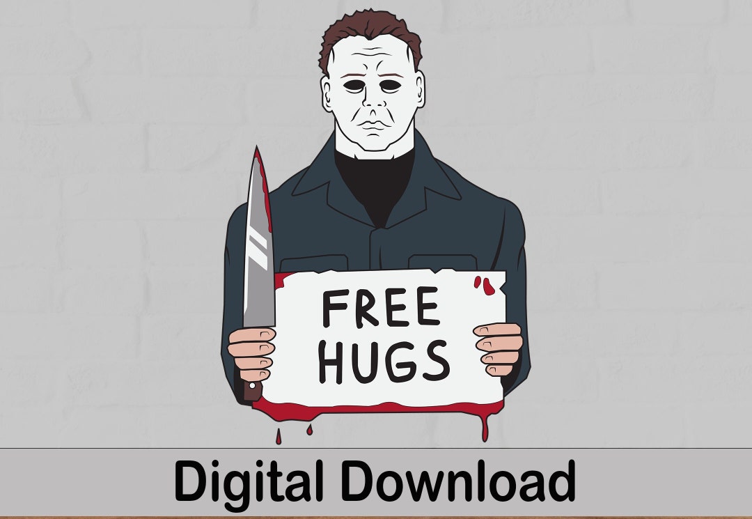 Horror Character Free Hugs Image, SVG and PNG Files, Cricut File ...