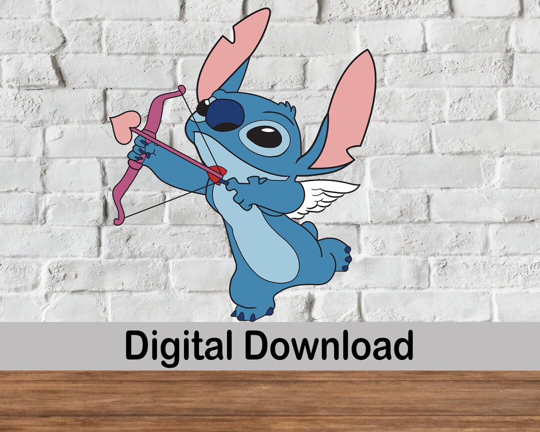 Cupid Stitch Svg, Angel Stitch Svg, Valentine's Day Svg, Valentine ...