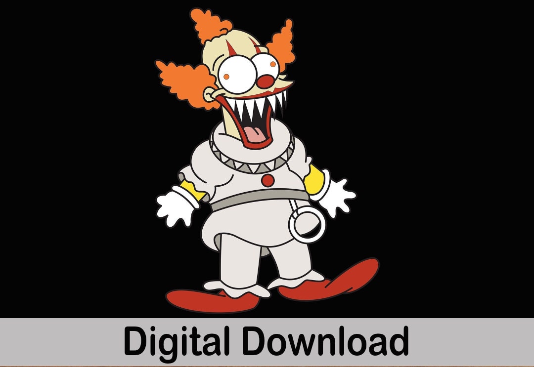 Halloween Scary Creepy Clown Clip Art Image, SVG and PNG Files, Cricut ...