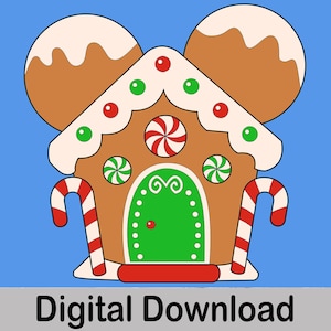 Christmas Gingerbread House Mouse,svg and PNG Files, Clip Art. - Etsy