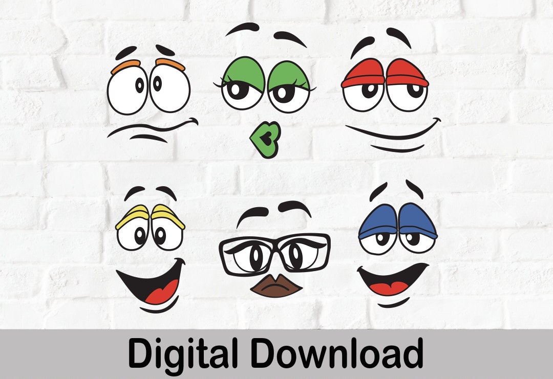 Candy Faces Vectors, SVG and PNG Files - Etsy