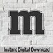 Lowercase Letter M Svg, Alphabet Letter M Svg, Letter M Clipart, M&M ...