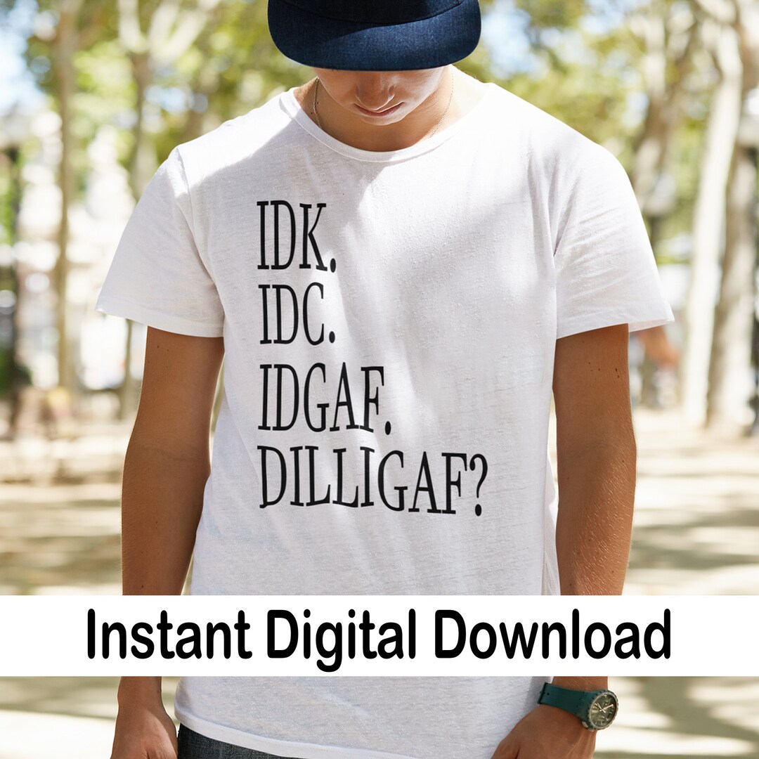 DILLIGAF Sarcastic SVG: Funny Adult Quote (digital Download) - Etsy
