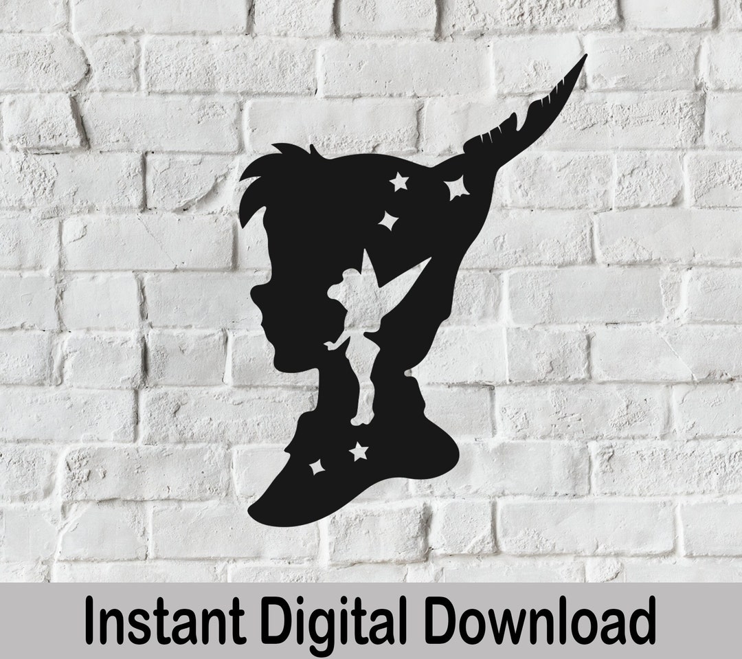 Peter Pan Silhouette SVG, Fairy Clipart (digital Download) - Etsy
