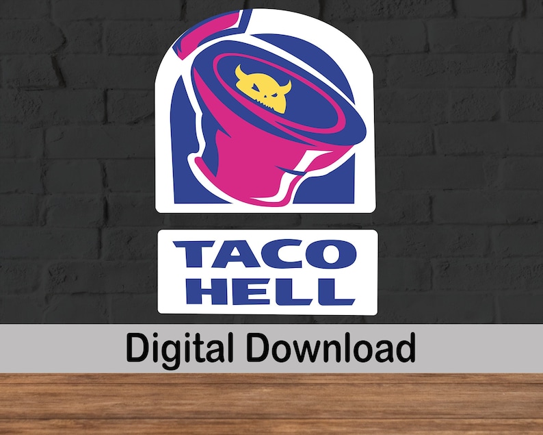 Fast Food Spoof or Parody Taco Hell Vector Image SVG and PNG - Etsy
