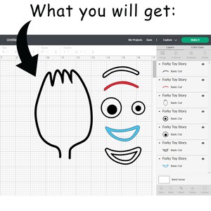 Forky Face SVG: Toy Story Spork Clipart (digital Download) - Etsy