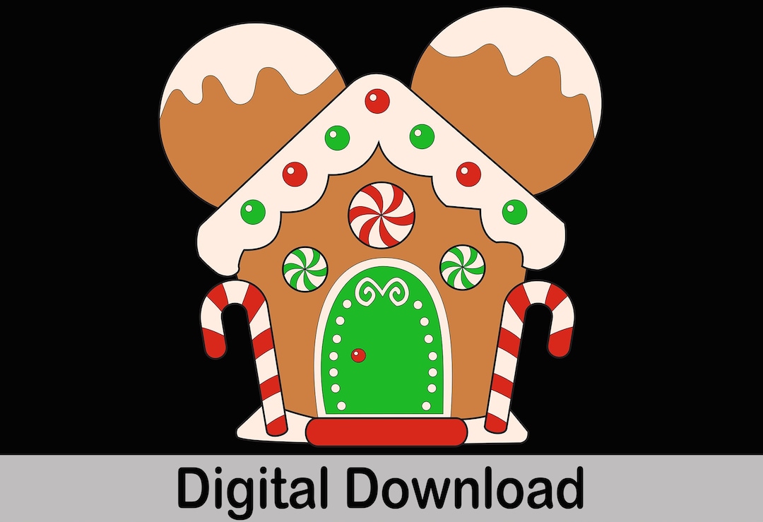 Christmas Gingerbread House Mouse,svg and PNG Files, Clip Art. - Etsy
