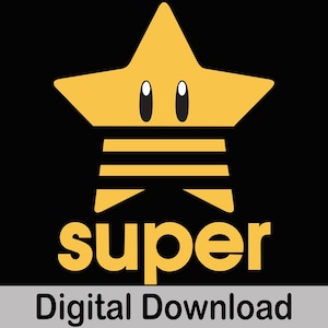 Super Star Vector, SVG and PNG Files, Clip Art, 3 Simple Layers - Etsy