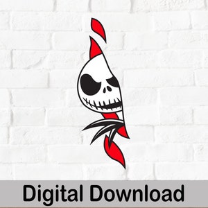 Candy Cane Jack Sellington, SVG and PNG Files, Cricut File. - Etsy