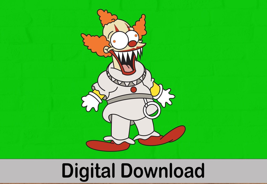 Halloween Scary Creepy Clown Clip Art Image, SVG and PNG Files, Cricut ...