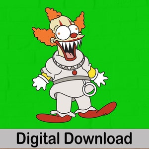 Halloween Scary Creepy Clown Clip Art Image, SVG and PNG Files, Cricut ...