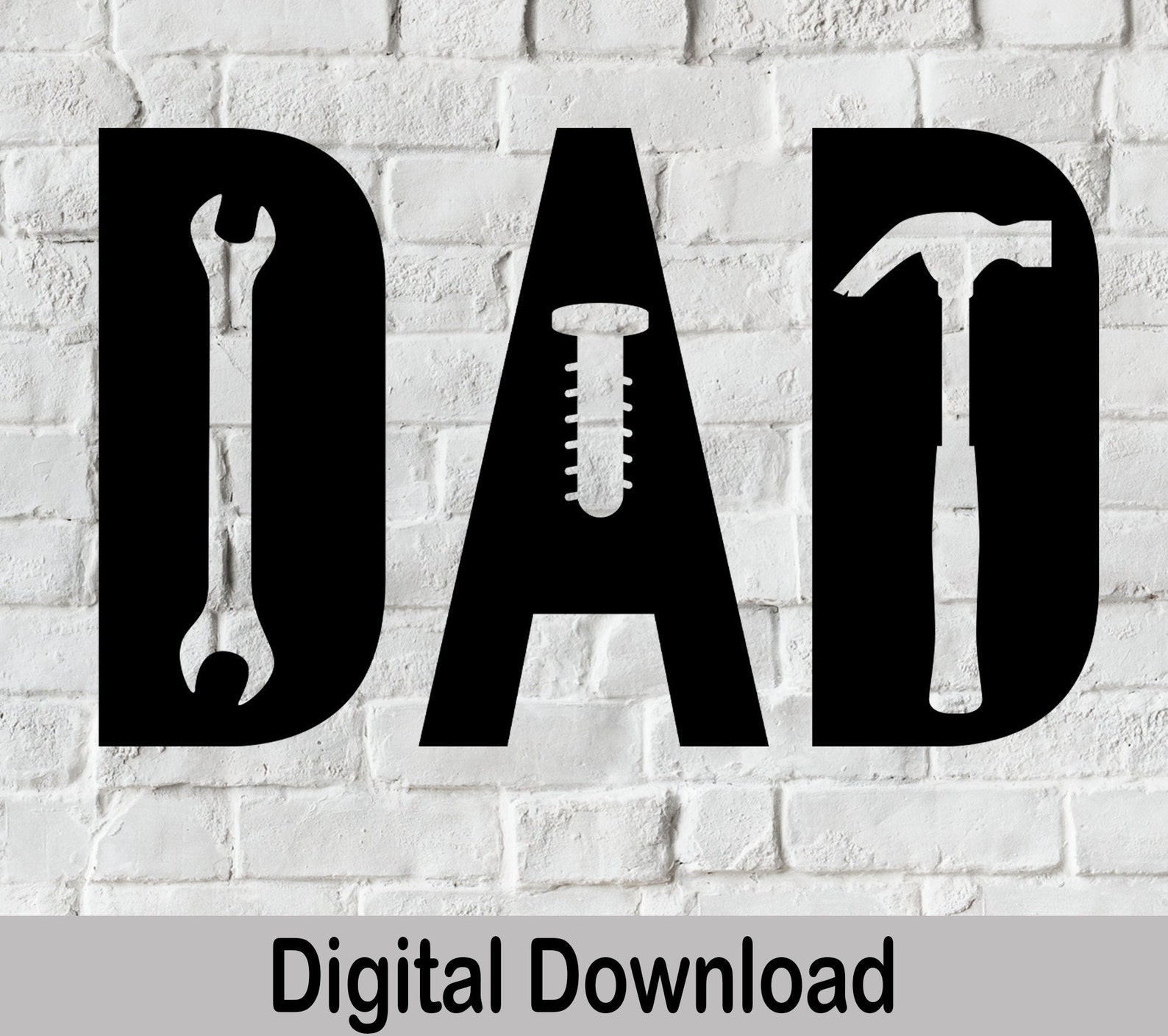 Dad Tools SVG: Father's Day Wrench, Hammer, Screws (digital Download ...