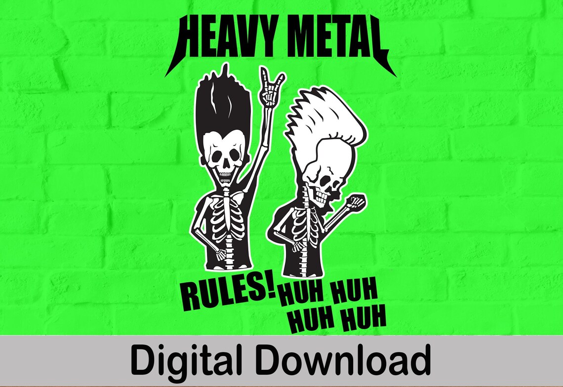 Heavy Metal Rules, Rocks, Vector Image, SVG and Png File, Cricut File ...