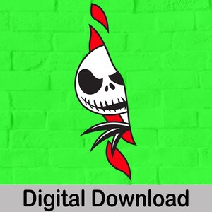 Candy Cane Jack Sellington, SVG and PNG Files, Cricut File. - Etsy