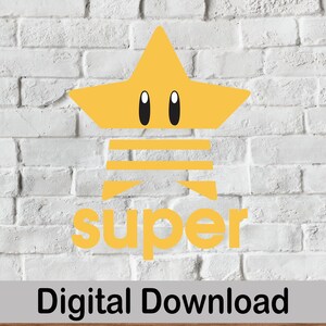 Super Star Vector, SVG and PNG Files, Clip Art, 3 Simple Layers - Etsy