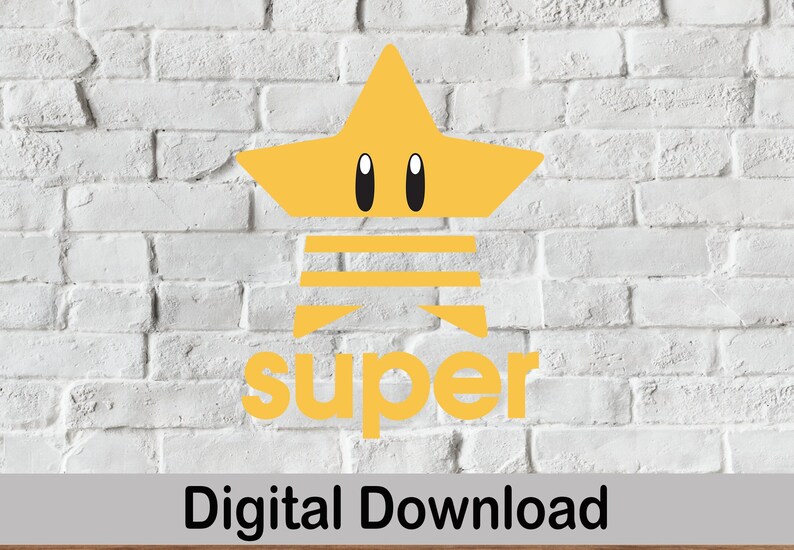 Super Star Vector, SVG and PNG Files, Clip Art, 3 Simple Layers - Etsy