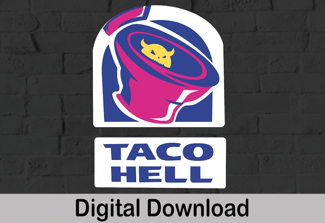 Fast Food Spoof or Parody, Taco Hell Vector Image, SVG and PNG Files - Etsy