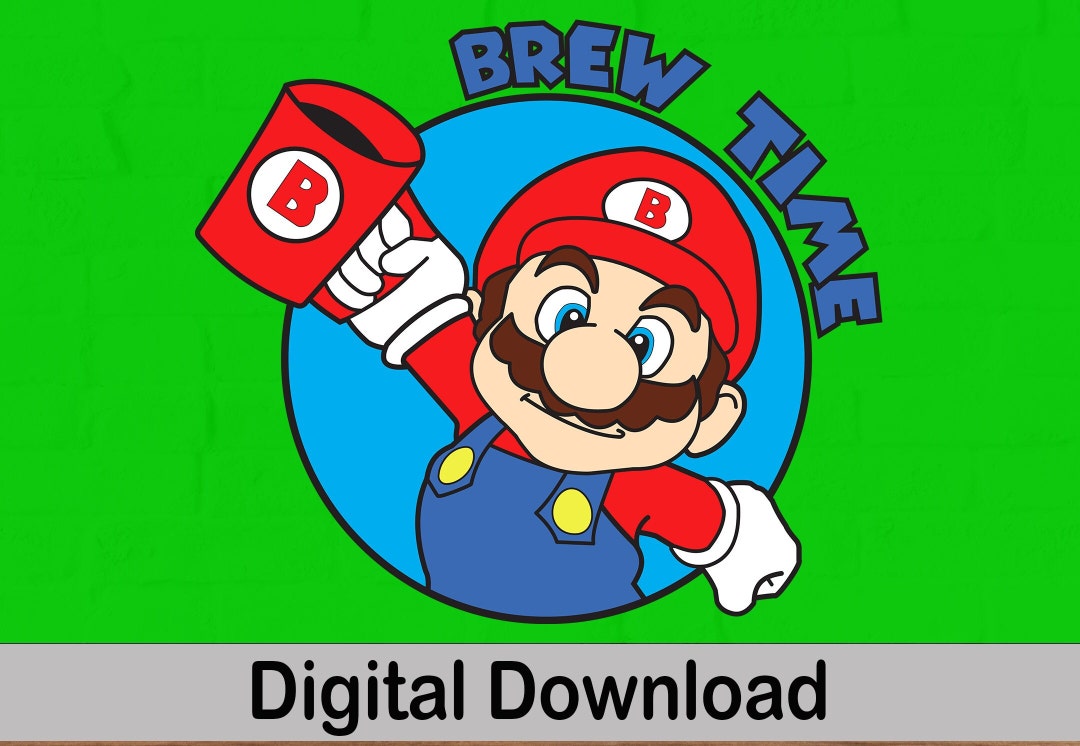 Mario Brew Time, Beer Time, Vector Image, SVG and PNG Files, Multi ...