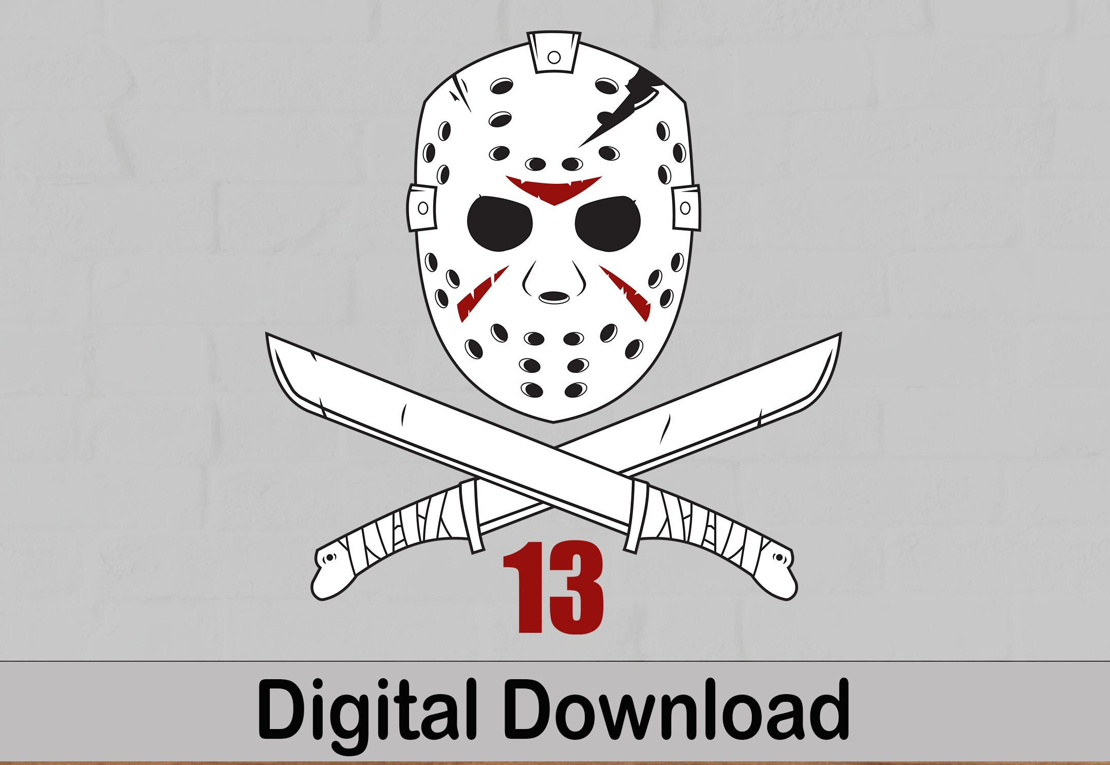 Jason 13 Clip Art, Vector Image, SVG and PNG Files, Cricut File. - Etsy