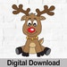 Rudolph the Red Nosed Reindeer, SVG and PNG Files, Clip Art. - Etsy