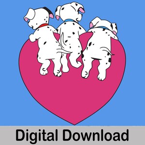 Dalmatians on Big Heart Svg, Love Svg, Valentine's Day Svg, My First ...