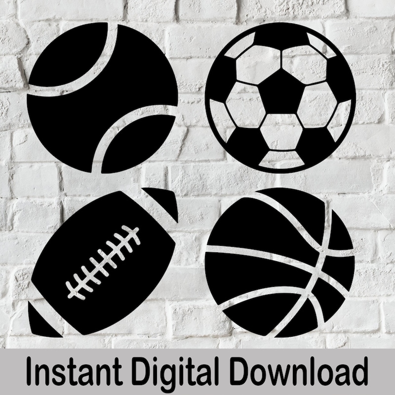 Sports Balls Svg - Etsy