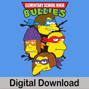 Elementary School Ninja Bullies, Vector Image, SVG and PNG Files. - Etsy