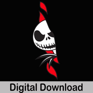 Candy Cane Jack Sellington, SVG and PNG Files, Cricut File. - Etsy