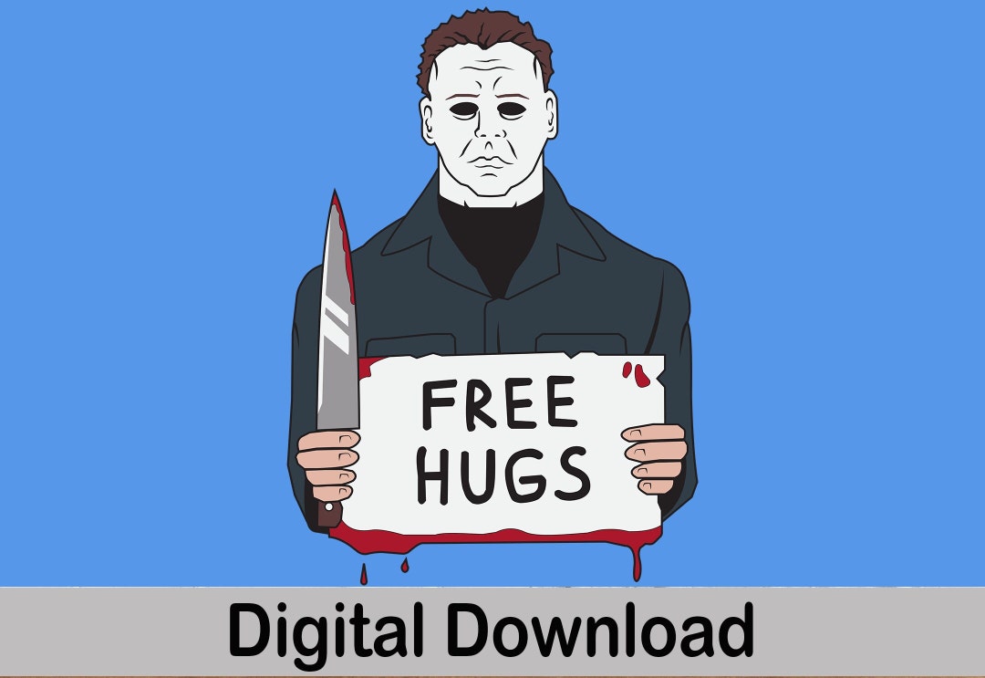 Horror Character Free Hugs Image, SVG and PNG Files, Cricut File ...