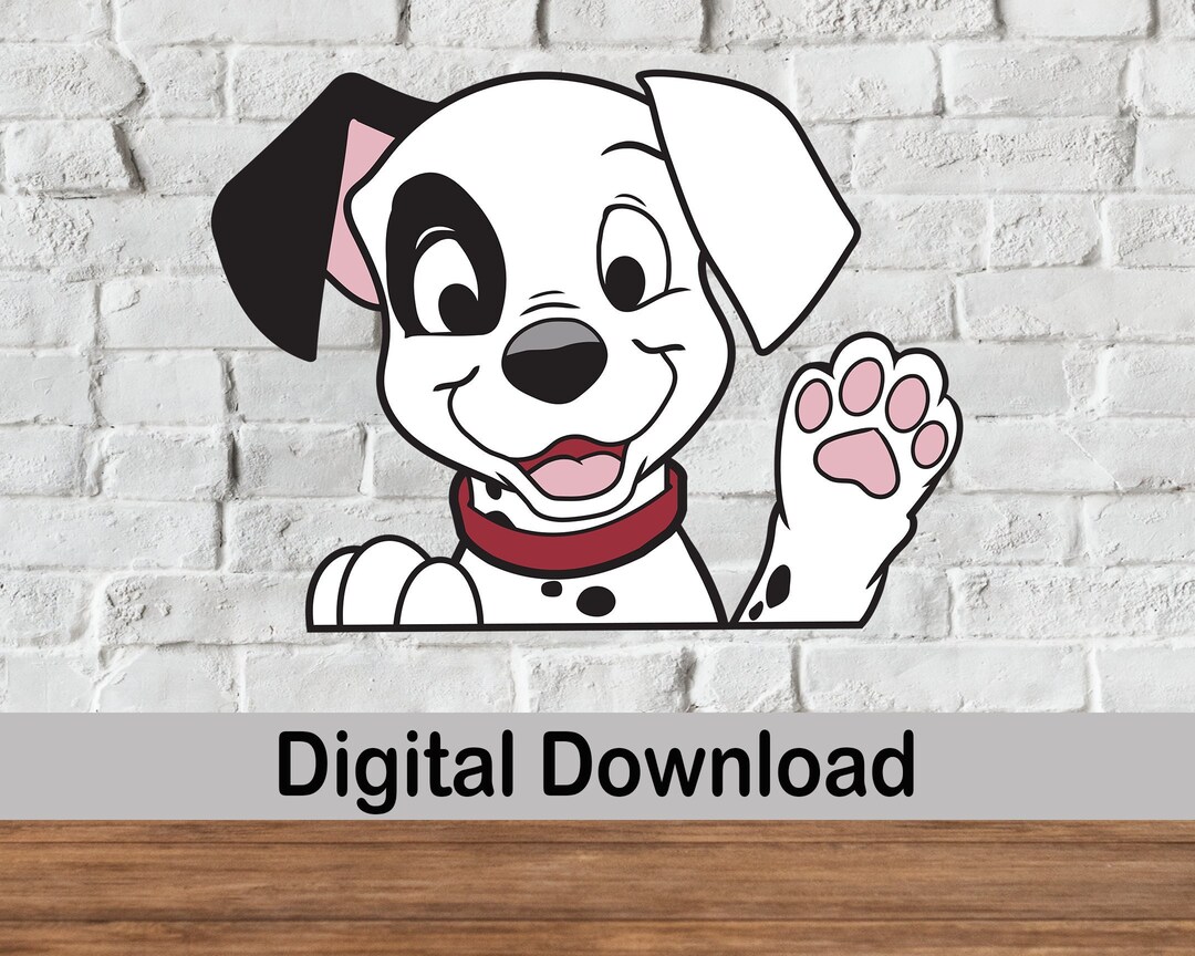 Dalmatian Waving Vector Image SVG and PNG Files 5 Layers - Etsy