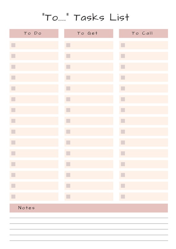 Master Task List Printable With Bonus to Do List Printable | Etsy