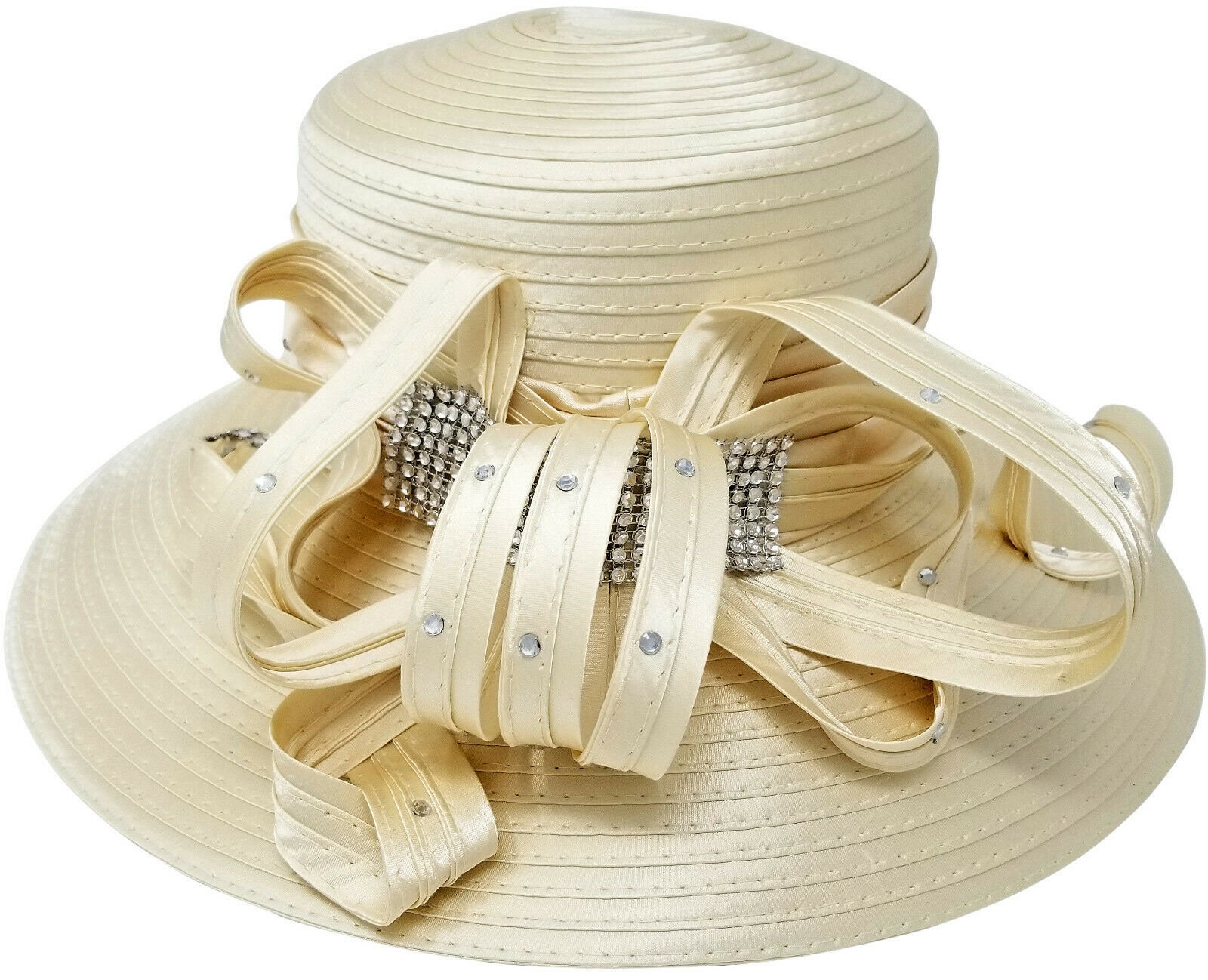 New Fancy Dress Hat Church Hat Derby Hat Satin Hat Wedding Hat Party ...