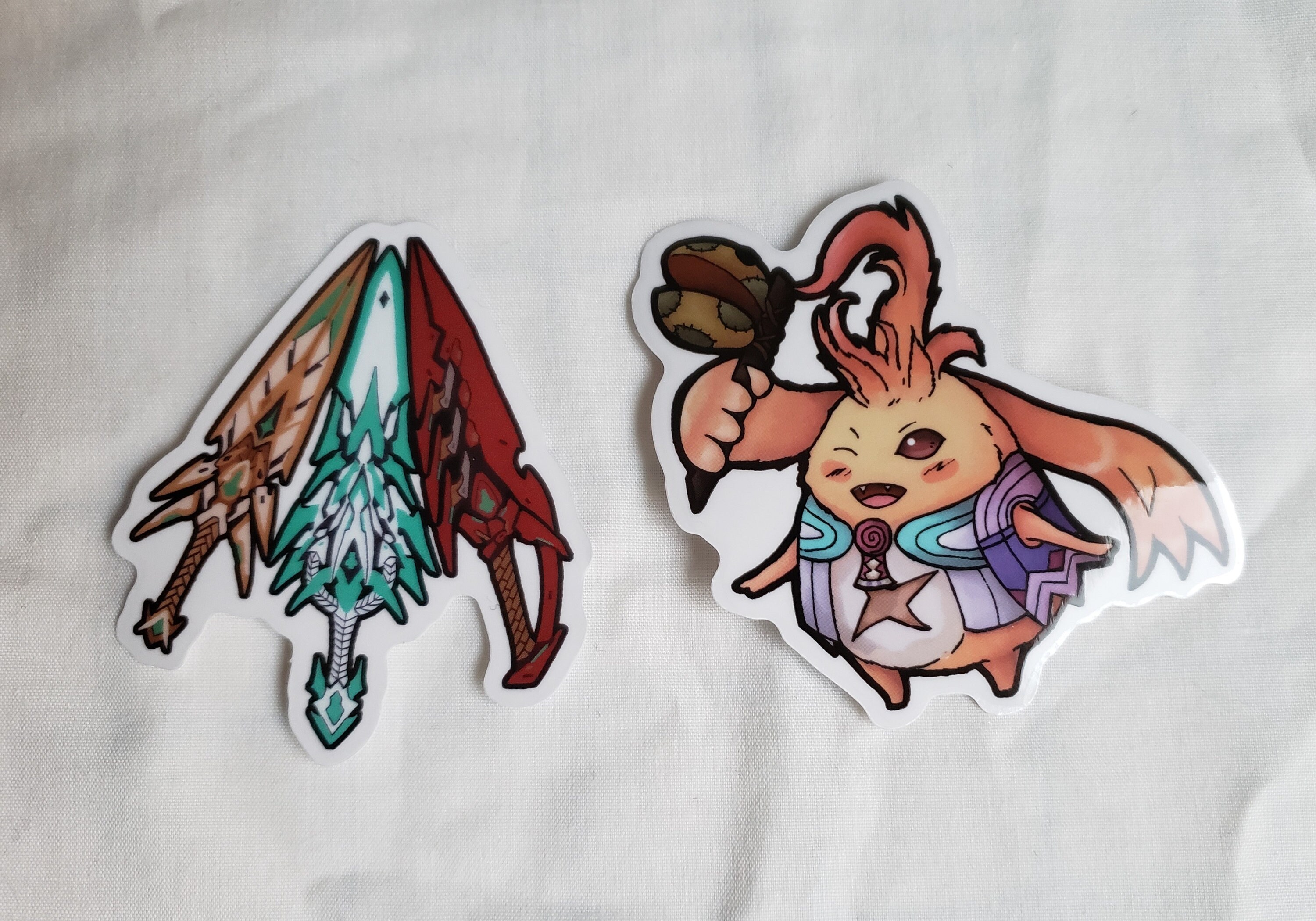 Xenoblade and Zoids Vinyl Stickers- Heropon Riki Aegis Blades Organoids ...