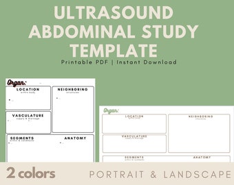 Ultrasound Pathology Study Template - Etsy