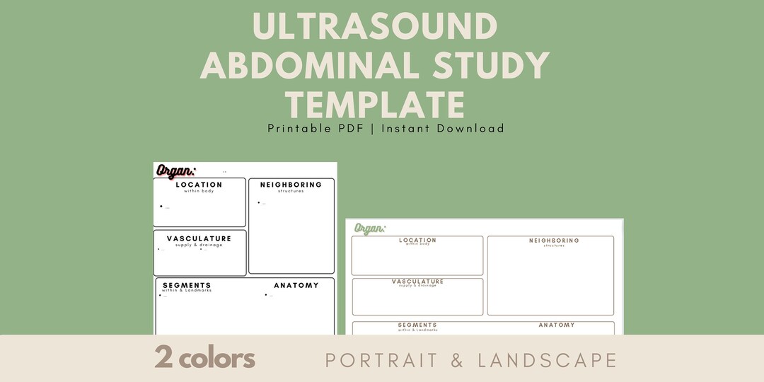 Ultrasound Abdominal Study Template | Pathology | Sonography Notes ...