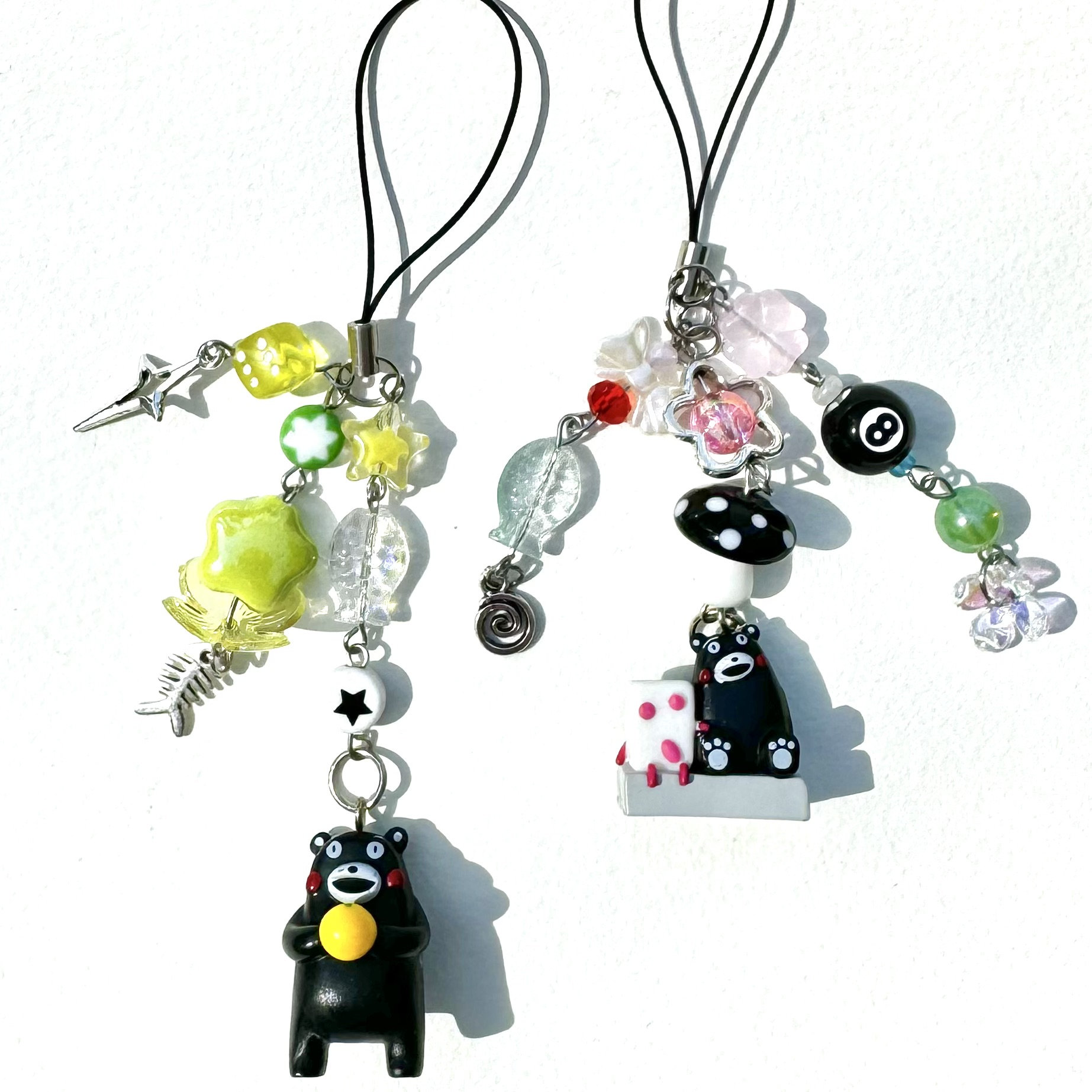 Kumamon Phone Charms Kawaii Phone Strap Cute Keychains Cute Kumamoto ...