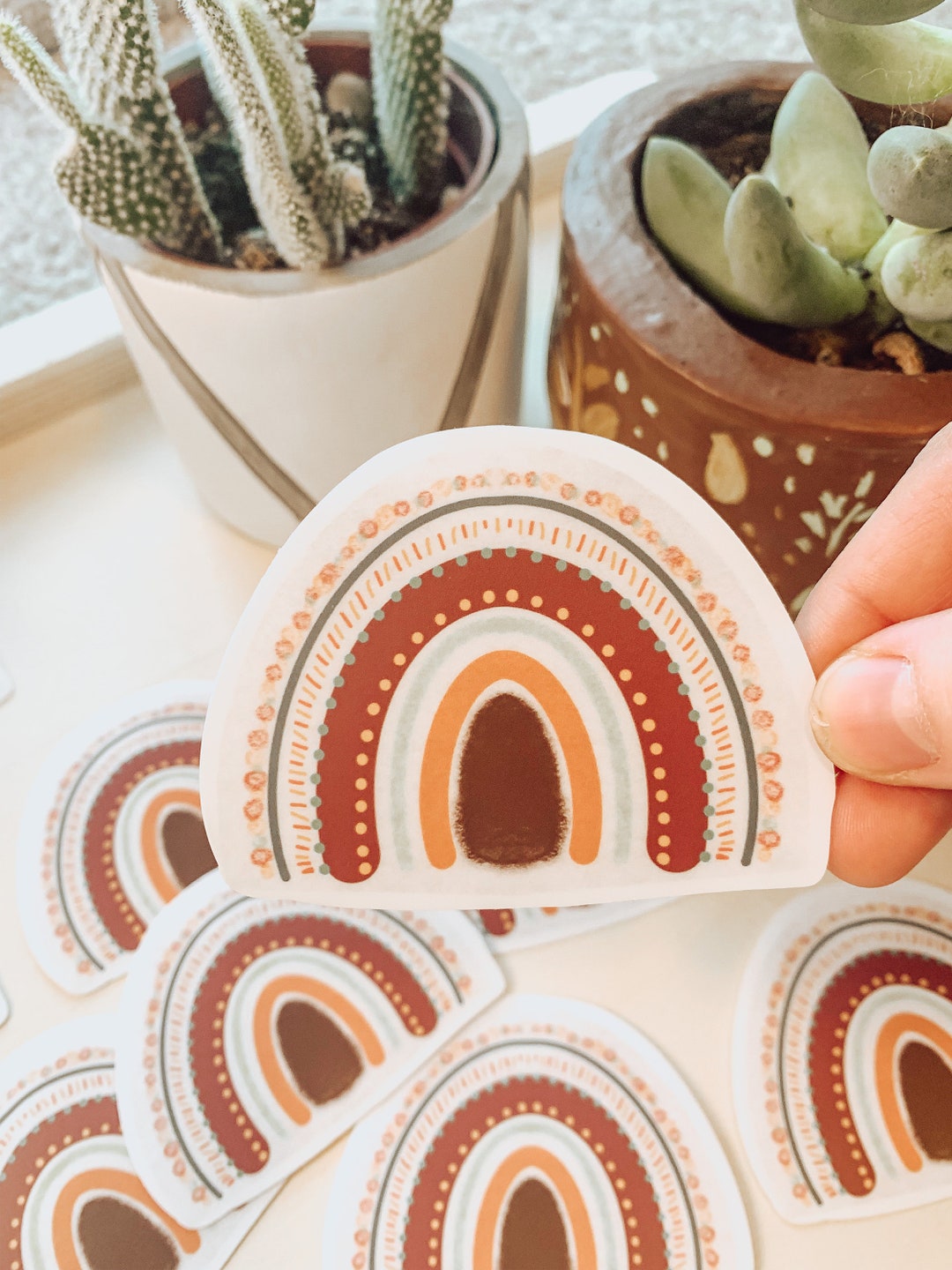 Boho Rainbow Sticker-laptop Decal-hydroflask Decal-spring Gift- Office ...