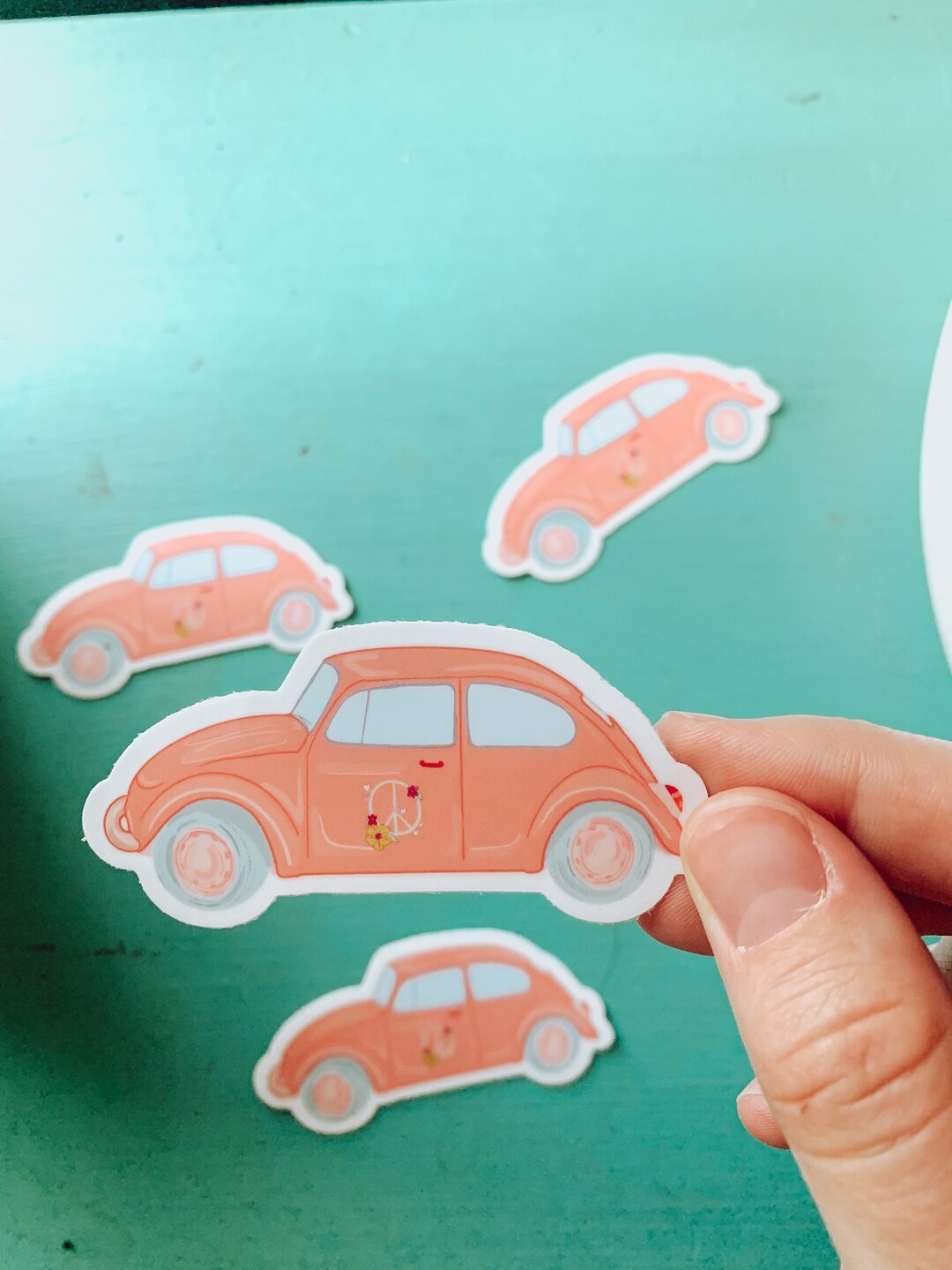 Bug Car Sticker Hippie Sticker Volts Wagon Sticker Pink - Etsy